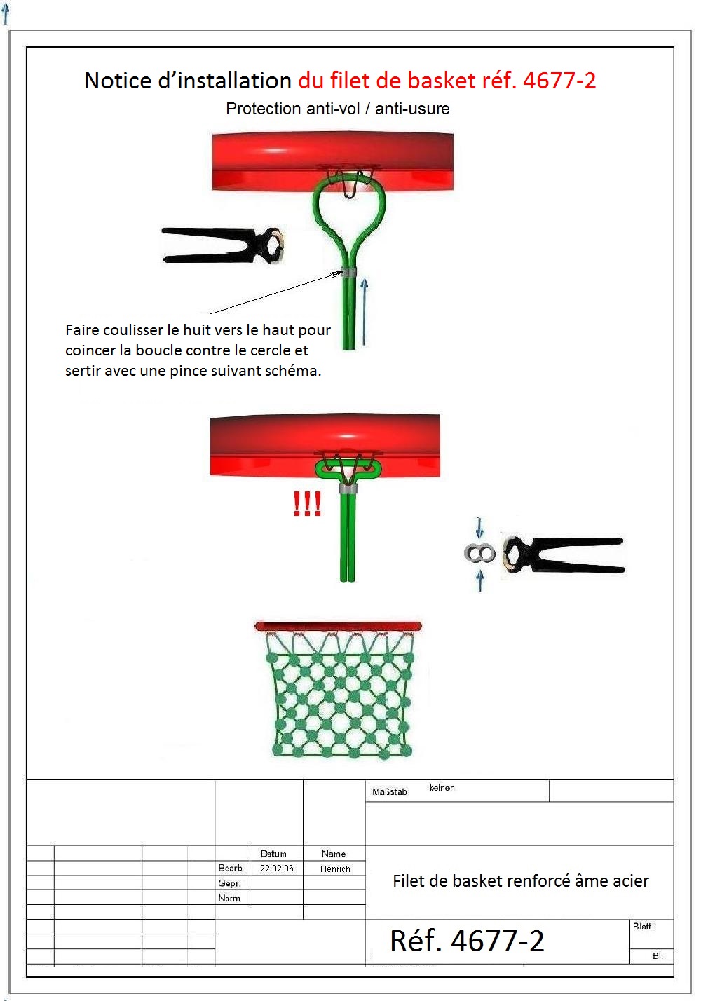 Filet de basket antivandalisme - Casalsport.com