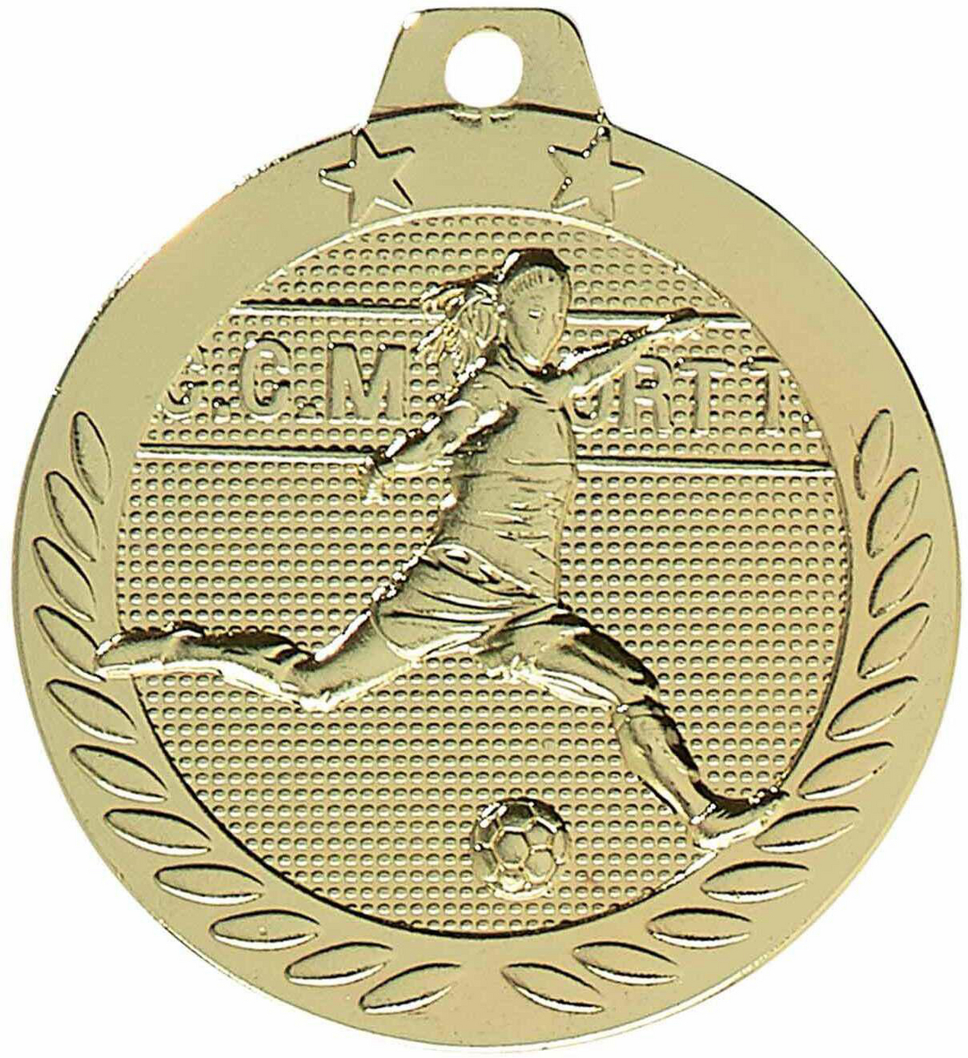 Médaille foot or 40mm - Casalsport.com