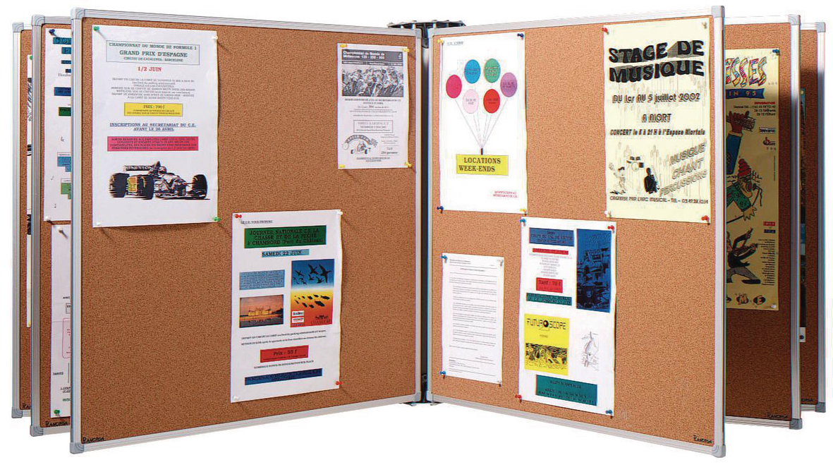 Lot 2 panneaux liège recto/verso Planorga - Casalsport.com