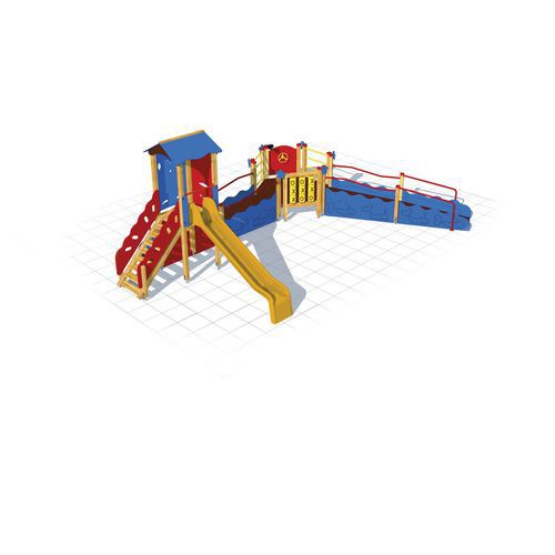 Structure 1 tobbogan + 1 plateforme - Casalsport.com