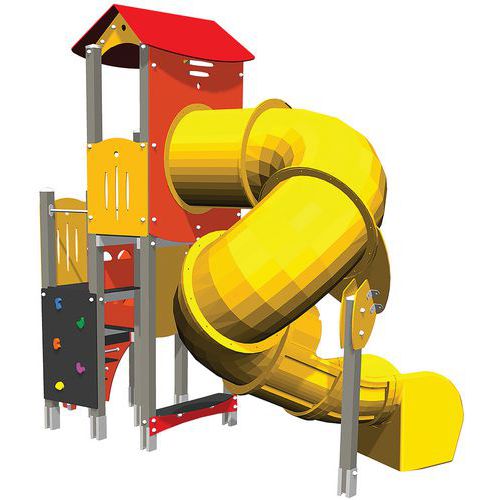 Structure double toboggan Titan alu - Manutan Expert - Casalsport.com